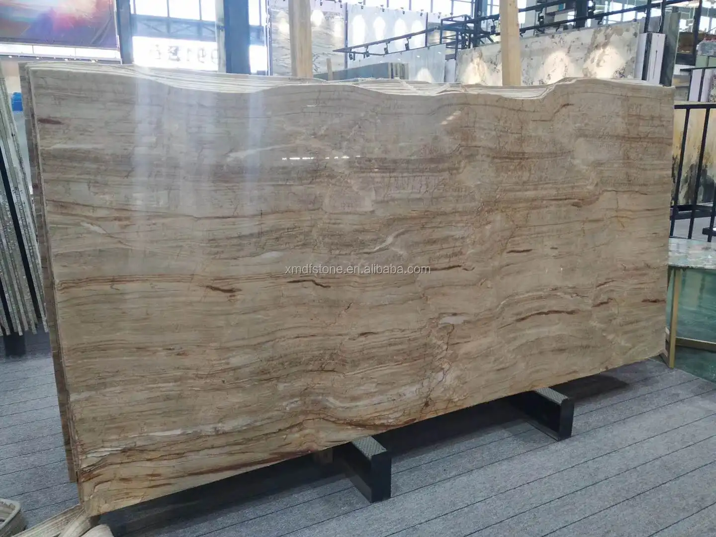 Golden Creamy Beige Quartzite Slabs for Countertop & Decor