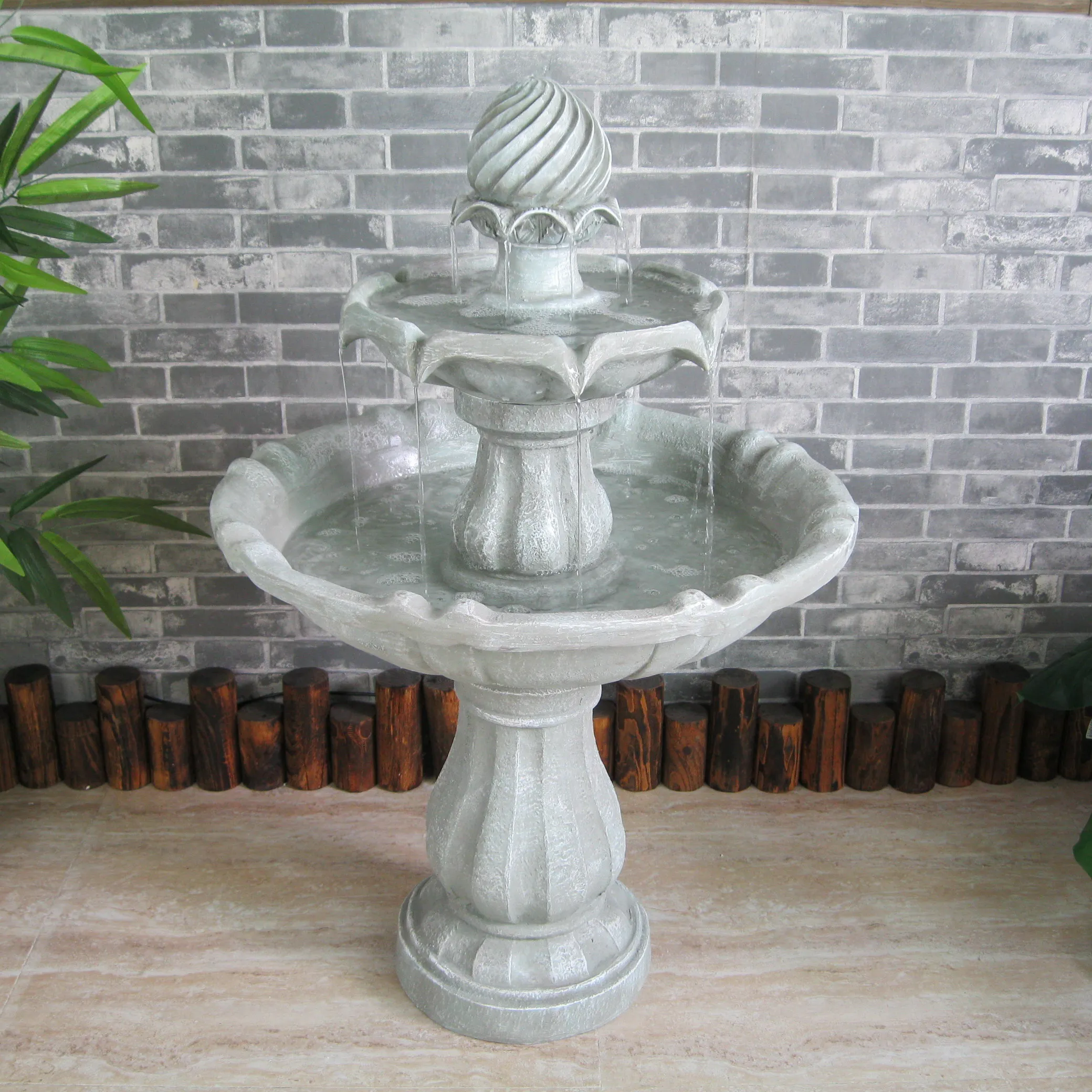 Garden Decor 3 Tiers Outdoor Resin Water Feature Solar Fountain - Buy ...