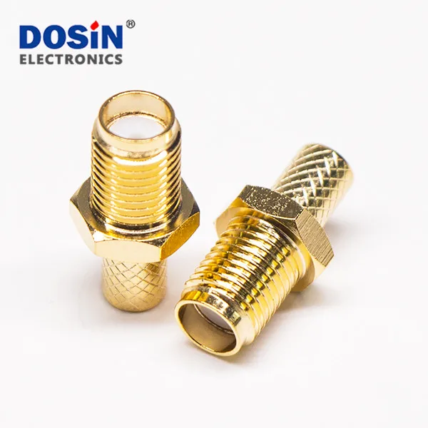 Straight Bulkhead Female Sma Connector Crimp For Rg58 Rg59 Rg6 Cable ...
