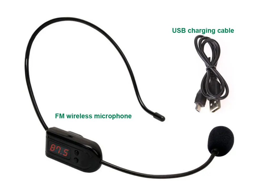 Professional Wireless Hands Free FM Microphone for Interviews