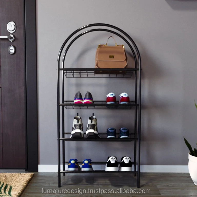 High Quality Easy-to-Assemble Multilayer Metal Shoe Rack Modern Design ...