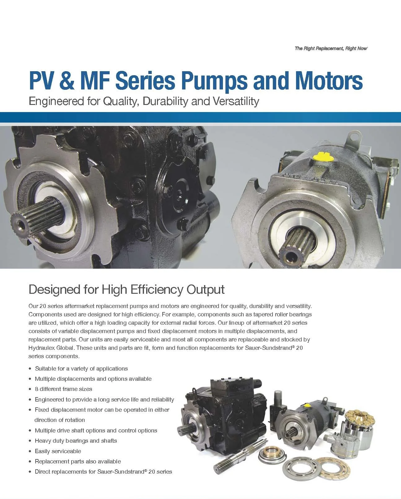 Sauer PV, PV20 의 SPV, PV21,PV22,PV23,PV24,PV25,PV26,PV27,SPV20,SPV21 ...