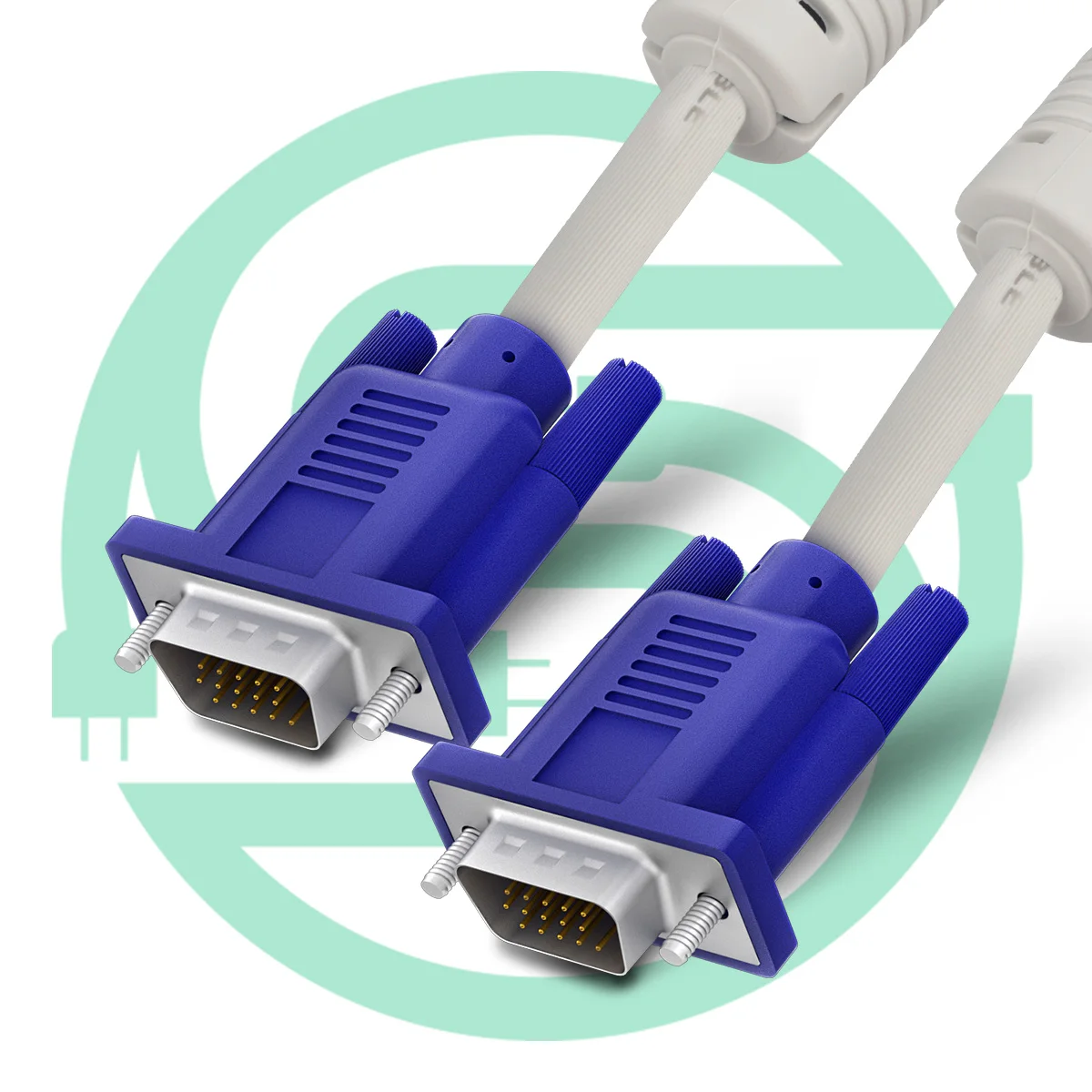 Wholesale 15pin High Speed Good Quality Vga Cable 3+4 White Male To Male Computer Cable 30m ...