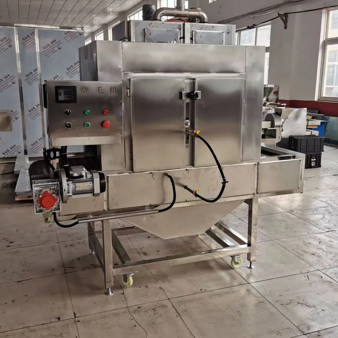 Liquefied Gas Pig Hoof and Cow Hoof Singeing Machine Natural Gas Sheep ...