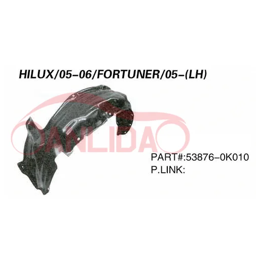 FRONT FENDER LINER 53876-0K010 53875-0K010 FÜR HILUX /FORTUNER 2005 ...