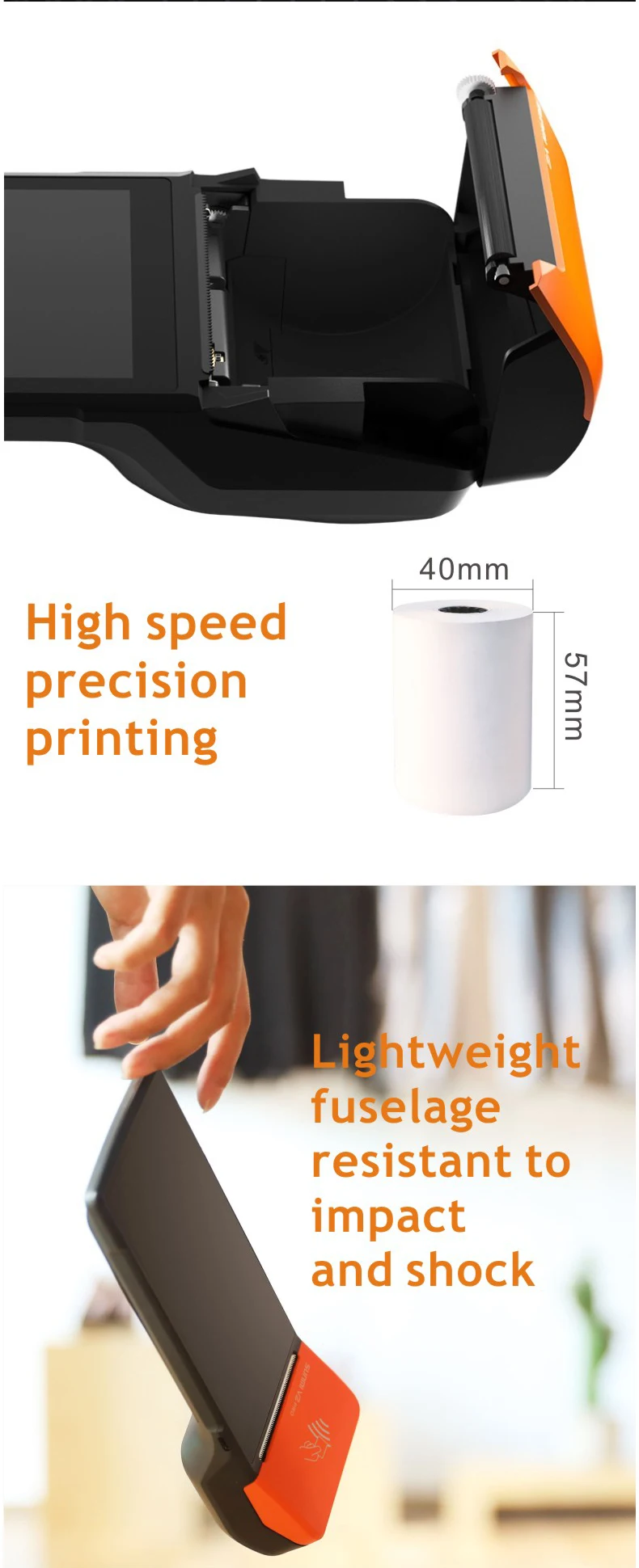 Sunmi V2 Handheld Android Pos+system Touch Screen Pos Terminal Rfid ...