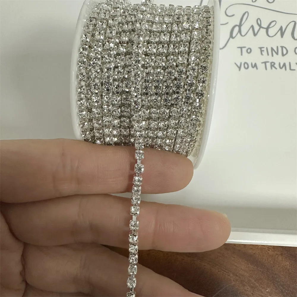 Wholesale Ss12 Multi Color Crystal Rhinestone Chains Cup Chains Roll