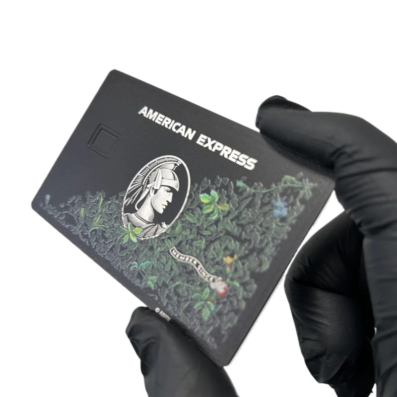 0.8mm Luxury Frosted Black Metal Amex Centurion Green Card Stainless ...