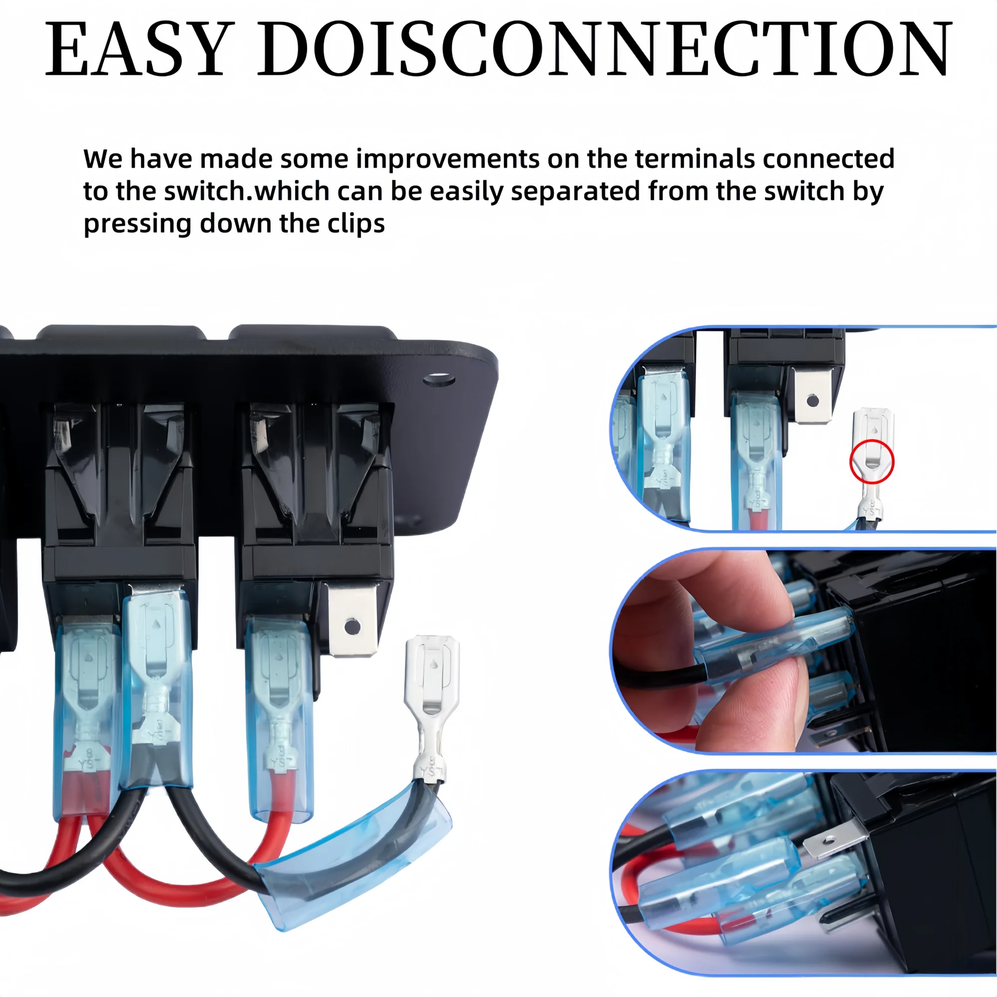 8 Gang Rocker Switch Aluminum Panel, 12V/24V Car Toggle Switch 5 Pin On ...