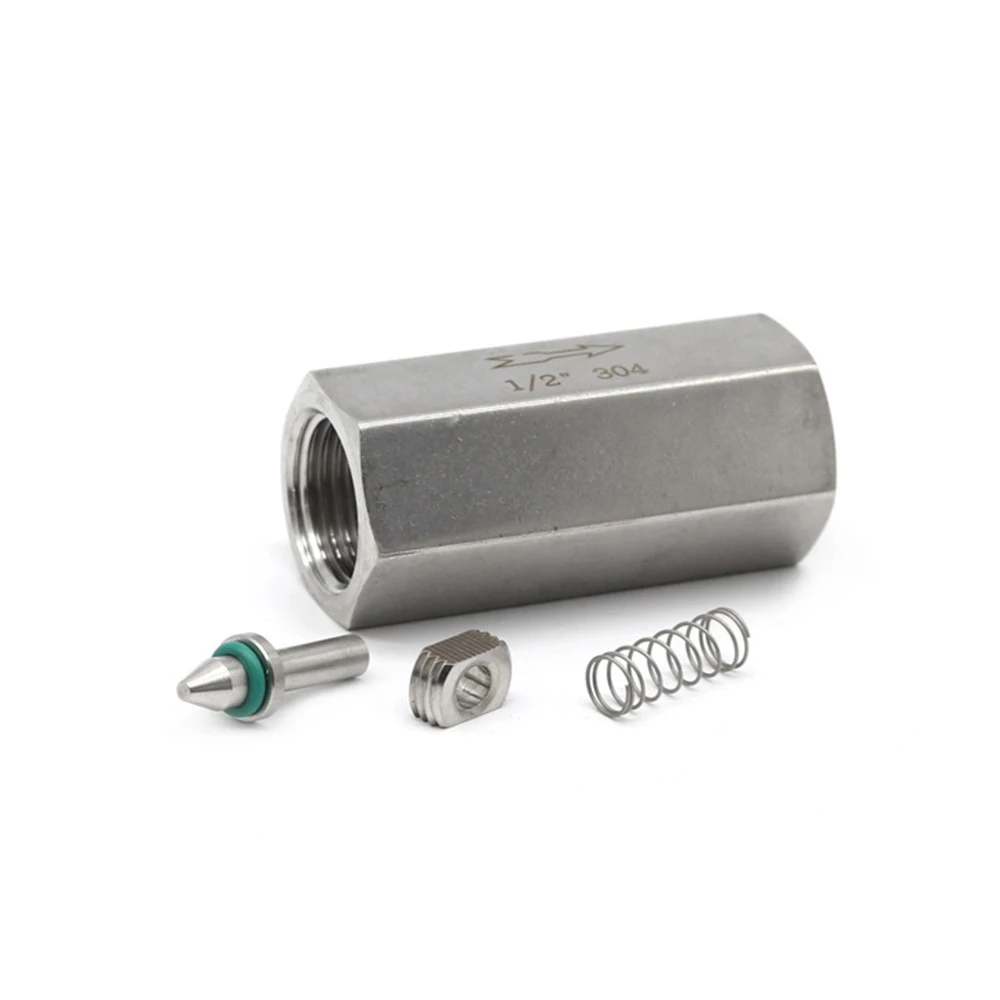 304 Stainless Steel One-way Check Valve Full Port 1/8" 1/4" 3/8" 1/2" 3 ...