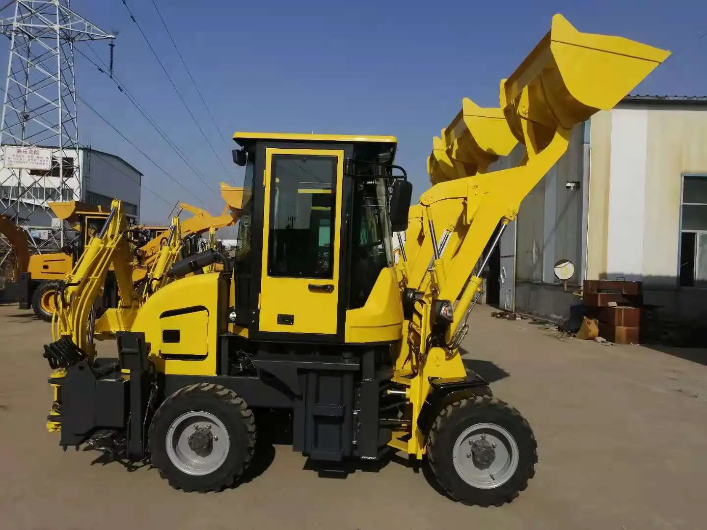 Mini 4x4 Backhoe Excavator Loader Four-wheel Drive Hydraulic Backhoe ...
