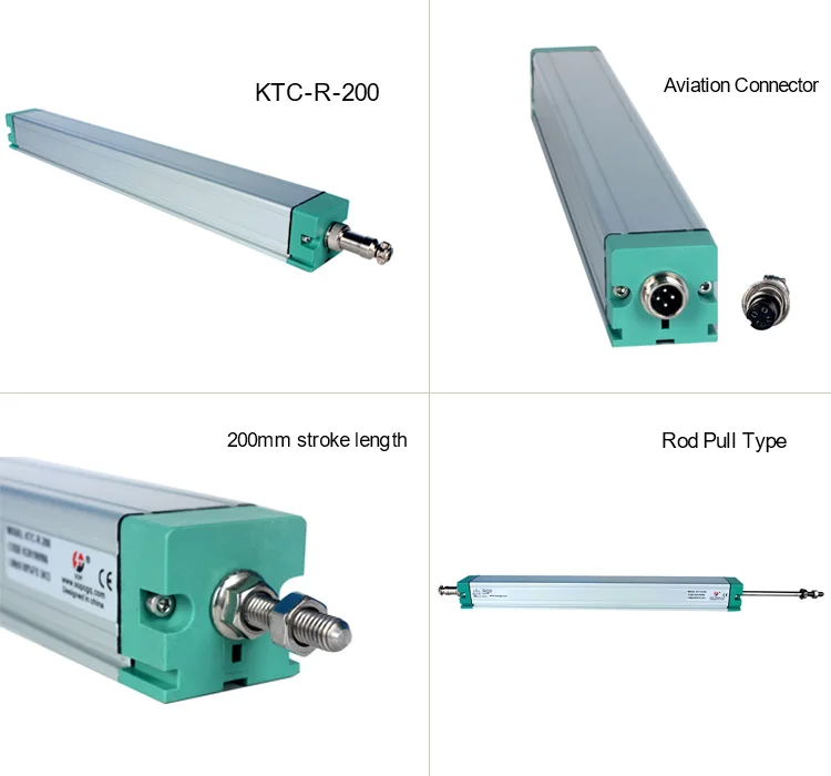 KTC 200MM Potentiometric Linear Displacement Sensor with Aviation Connector