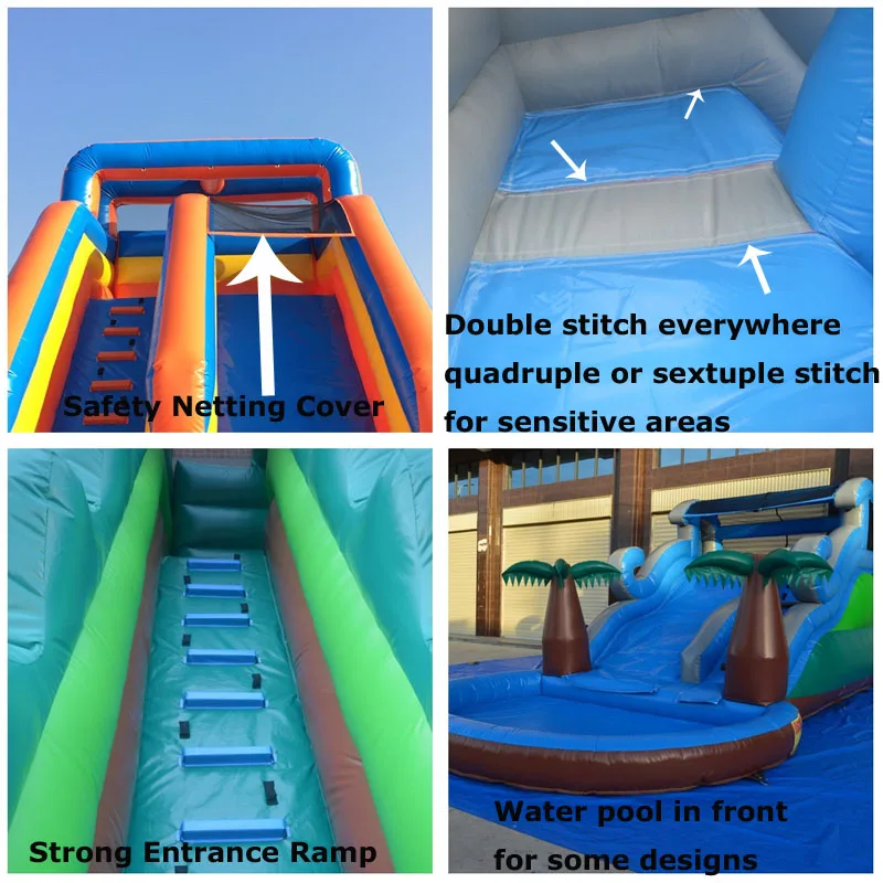 Commercial Lead Free Inflatable Water Slides for Party Rentals