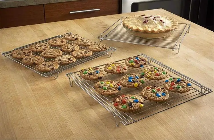 600*400 Mm Stainless Steel Cake Cooling Rack Baking Rack For Oven ...