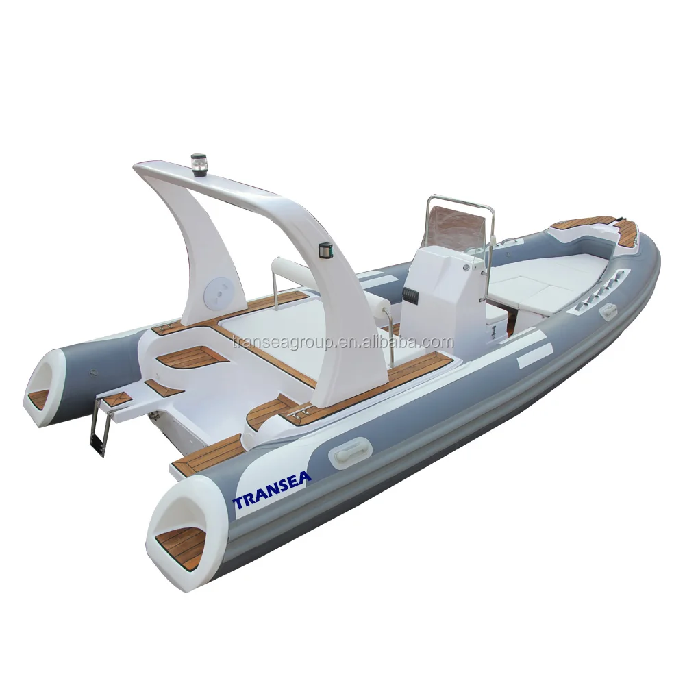 Luxury 6m Semi Rigid Fiberglass Hull Inflatable Rib600 Boat