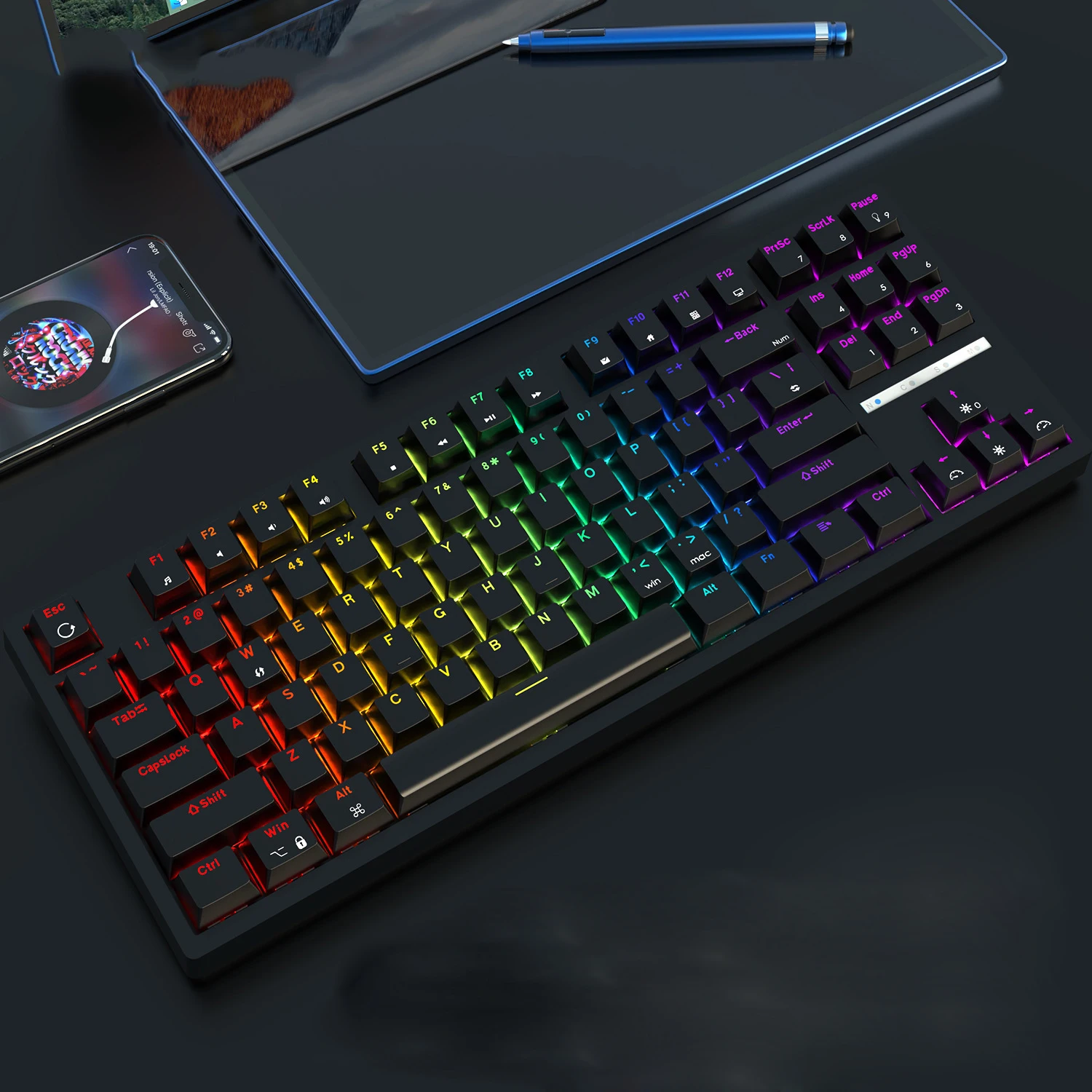 Pc Gamer France Red Switch Clavier Gamer 80% Blanc Rgb Clavier Gamer ...