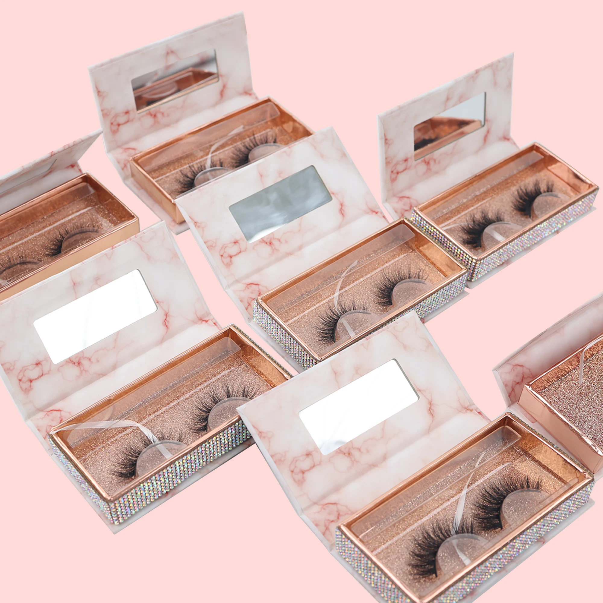 Wholesale Natural Short Strip Mink Lashes 12mm Short Mink Lashes With ...