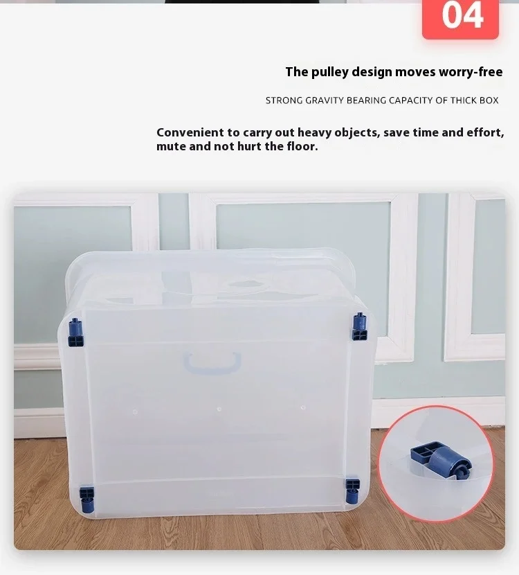 Modern Transparent Plastic Storage Box PP Household Quilt Clothes Toy ...