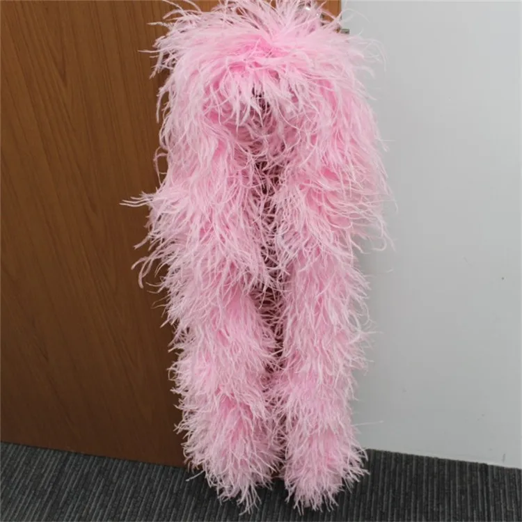 Qiao — Boa En Plumes D'autruche,3 Couches,Garniture En Tissu,Pour ...