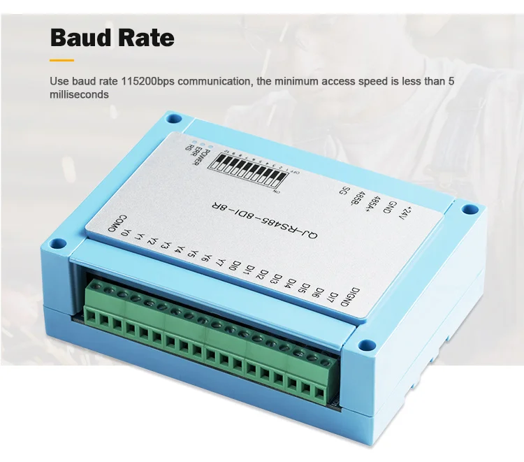8-channel RS485 Digital Input & Relay Output Module 24VDC
