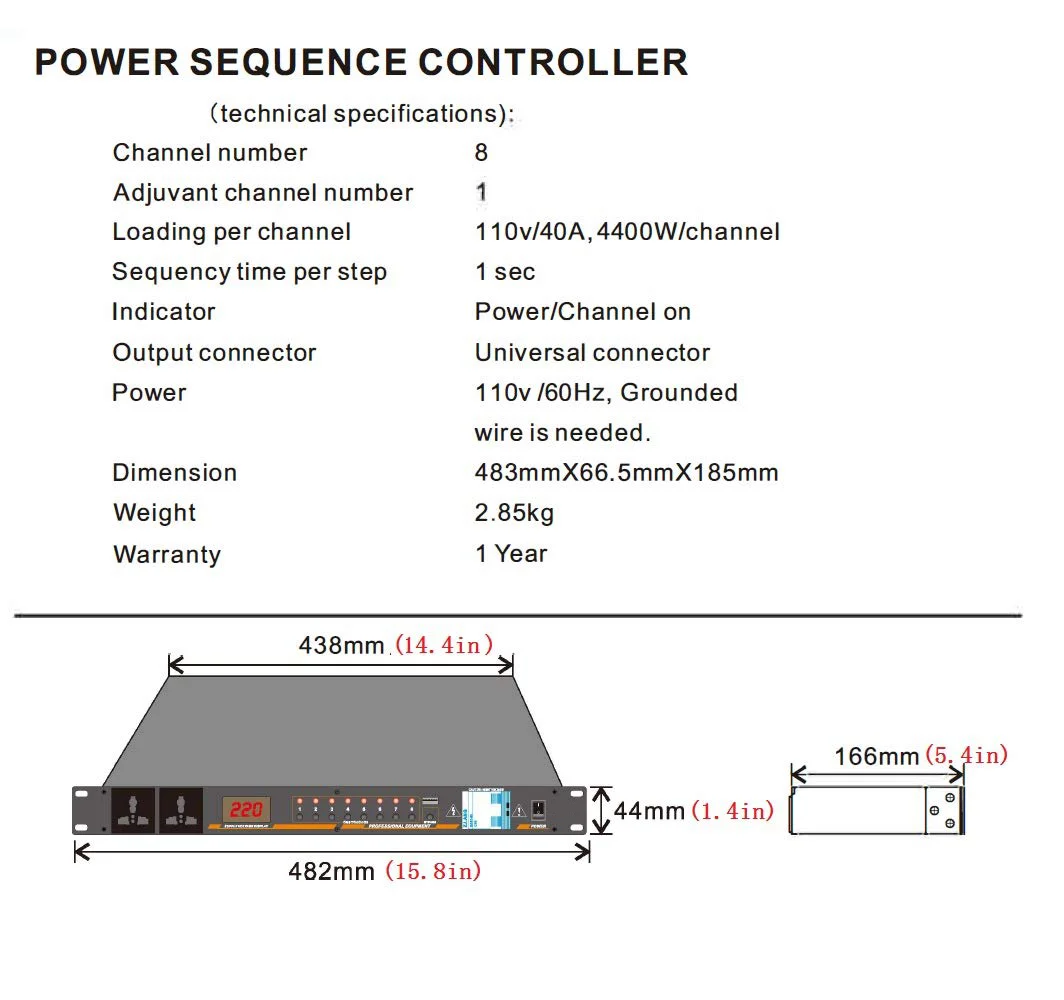 Gooermi RX108D 30A Audio Power Regulator 8-Channel Power Management Sequencer With Independent ...