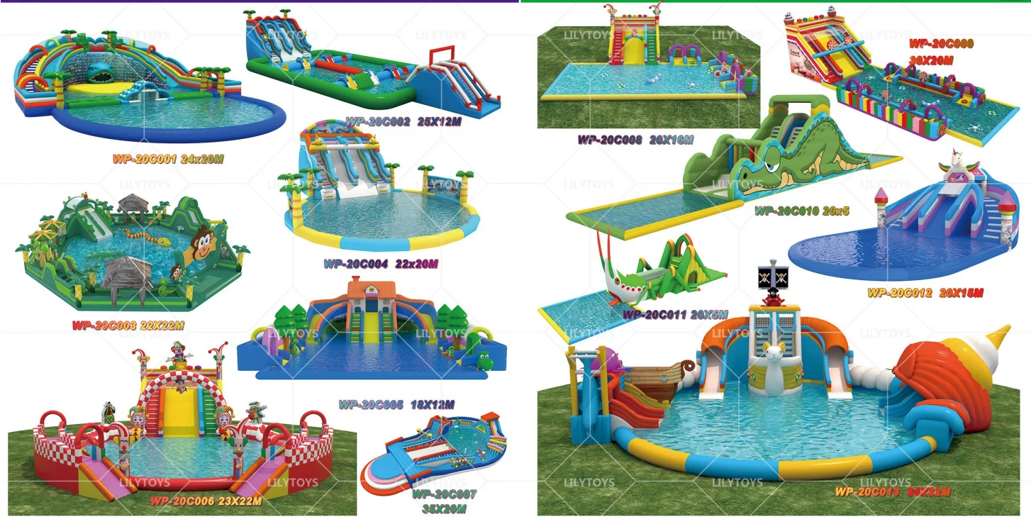 Yellow Oem Design Inflatable Amusement Parkswimming Water Parkinflatable Water Slide For Park