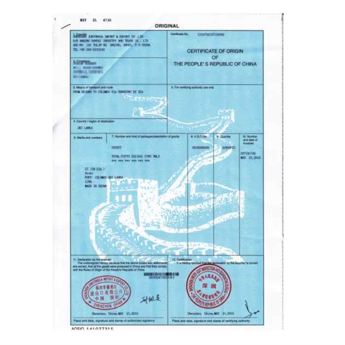 Certificate Of Origin For Denmark Imports - Buy Certificateoforigin,Belgium,Co Product on ...