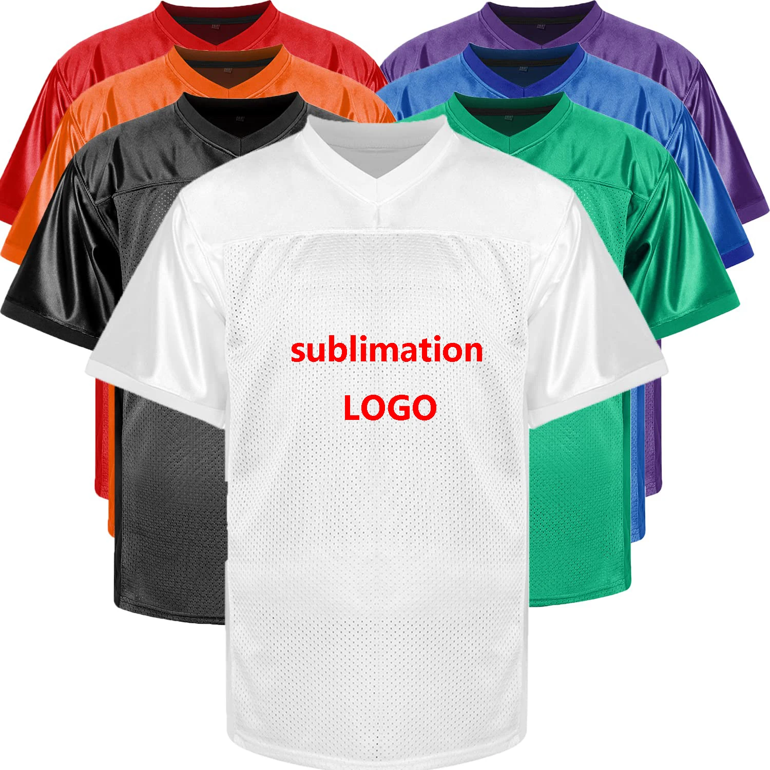 Custom Football Jerseys - Hip Hop Sports Mesh Practice Shirts