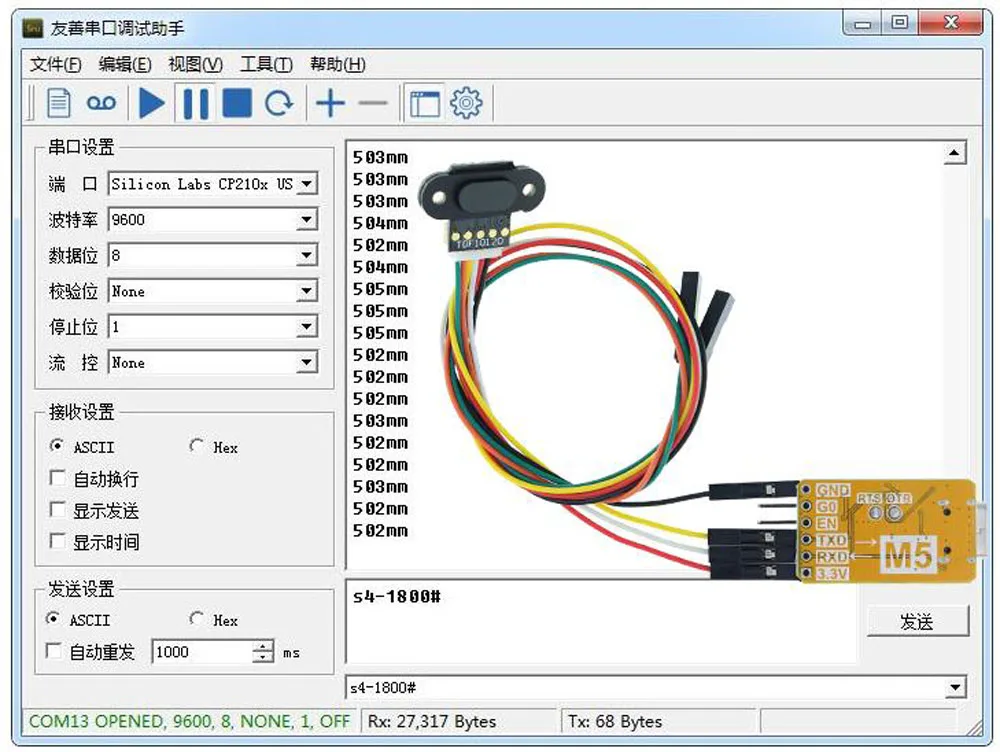 TOF10120 Laser Range Sensor Module - 10-180cm Distance Detection