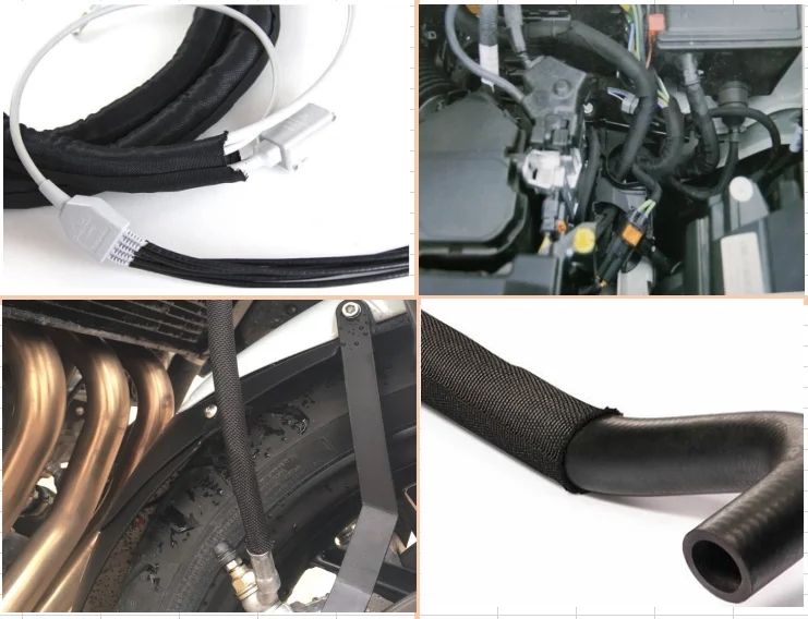 Flexible Heat Shrink Braided Sleeve - Heat Resistant Polyester Fabric ...