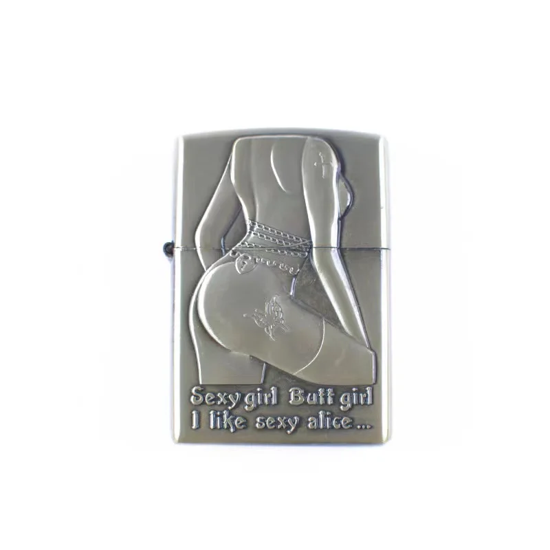 Creative Kerosene Lighter Sexy Women Lighters Beauty Relief Metal Windproof Lighter Buy