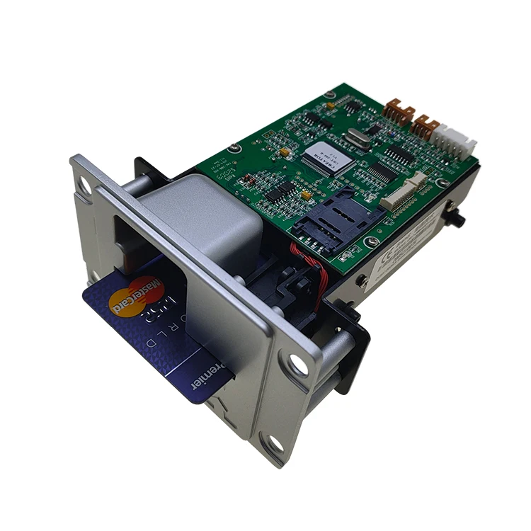 Manual Insertion Magnetic / Ic /rfid Card Reader With Card Lock ...