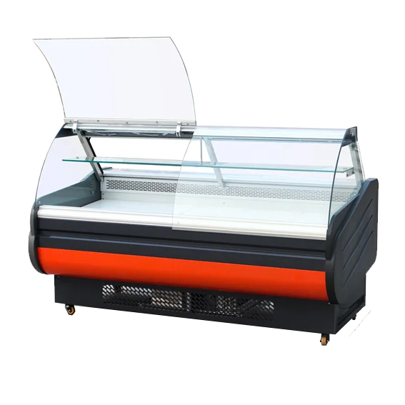 VICTORY KITCHEN Customized Supermarkets Display Meat Cabinets Chilled ...