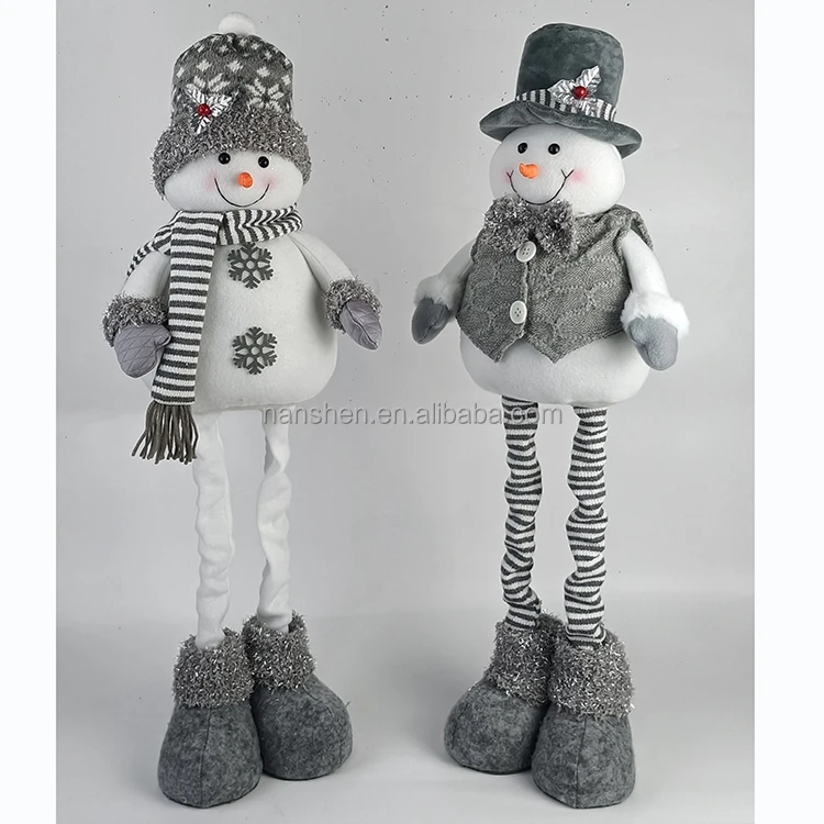 Telescoped Fabric Christmas Snowman - Perfect for Home Decor