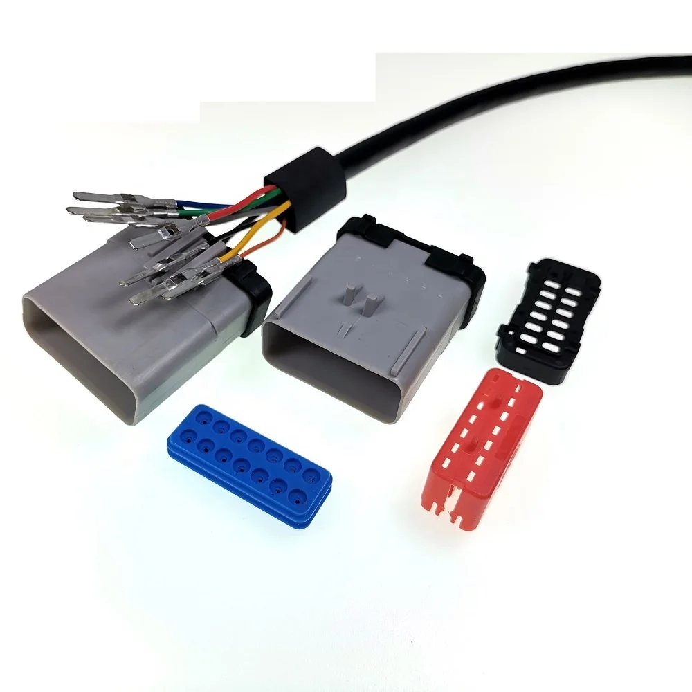 FCI 54201416 14pos waterproof connector with Custom Engine Plug Wire ...