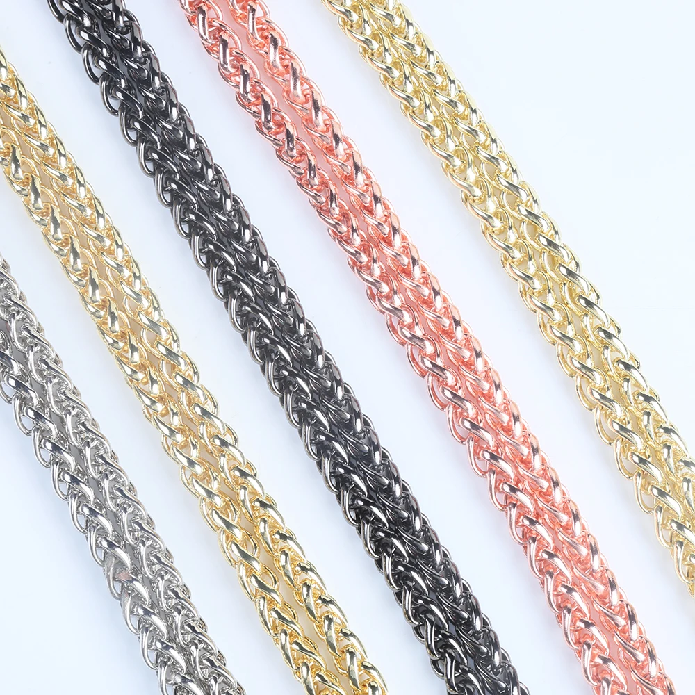 High Quality Braided Wheat Chain 24k Gold Silver Rose Gold Stainless ...