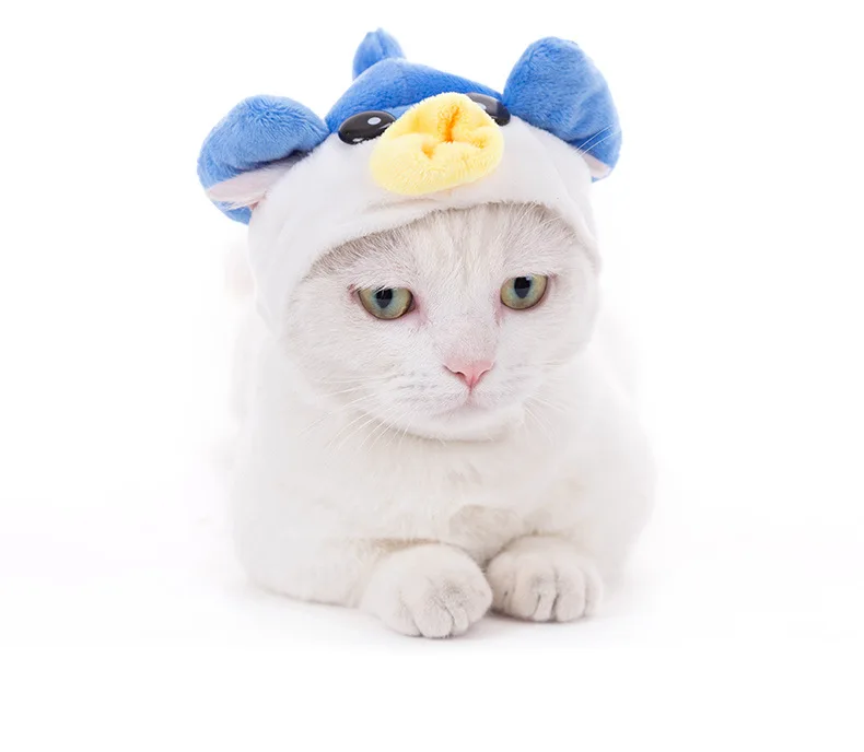 Multiple Style Cute Cat Cosplay Hat Cartoon Plush Pet Cat Headgear ...