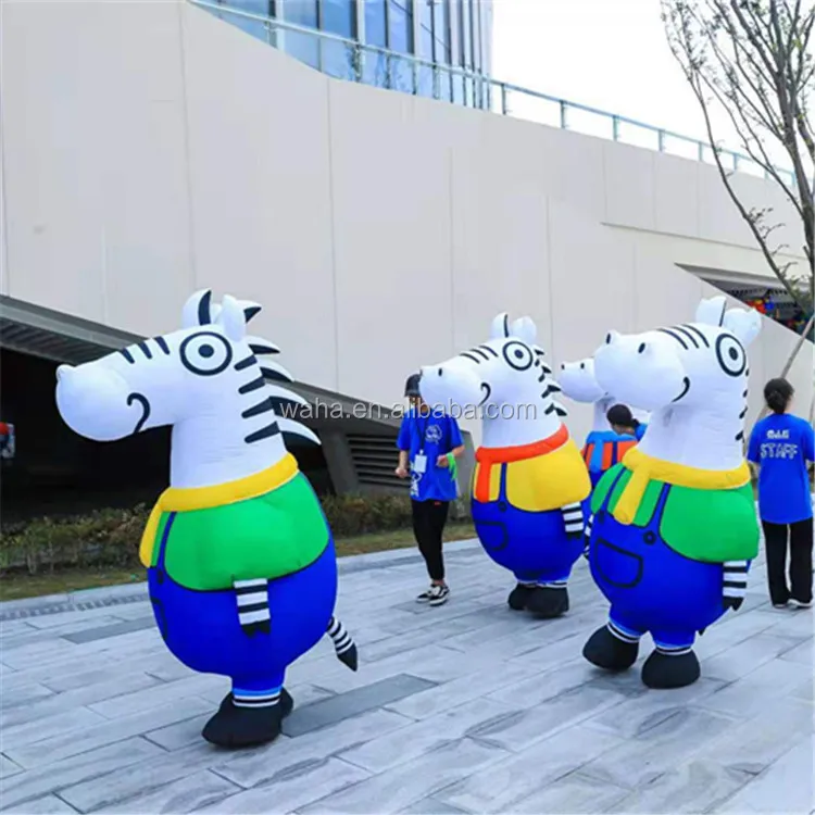 City Parade Inflatable Walking Zebra Costume Stage Performance ...