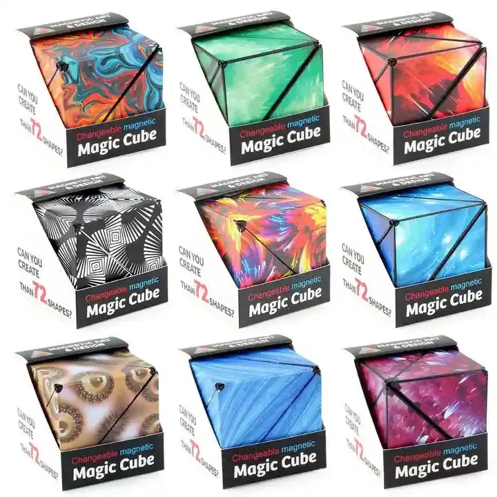 Shape Shiftingfidget Toy Changeable Magnetic Magic Cube For Kids Puzzle ...