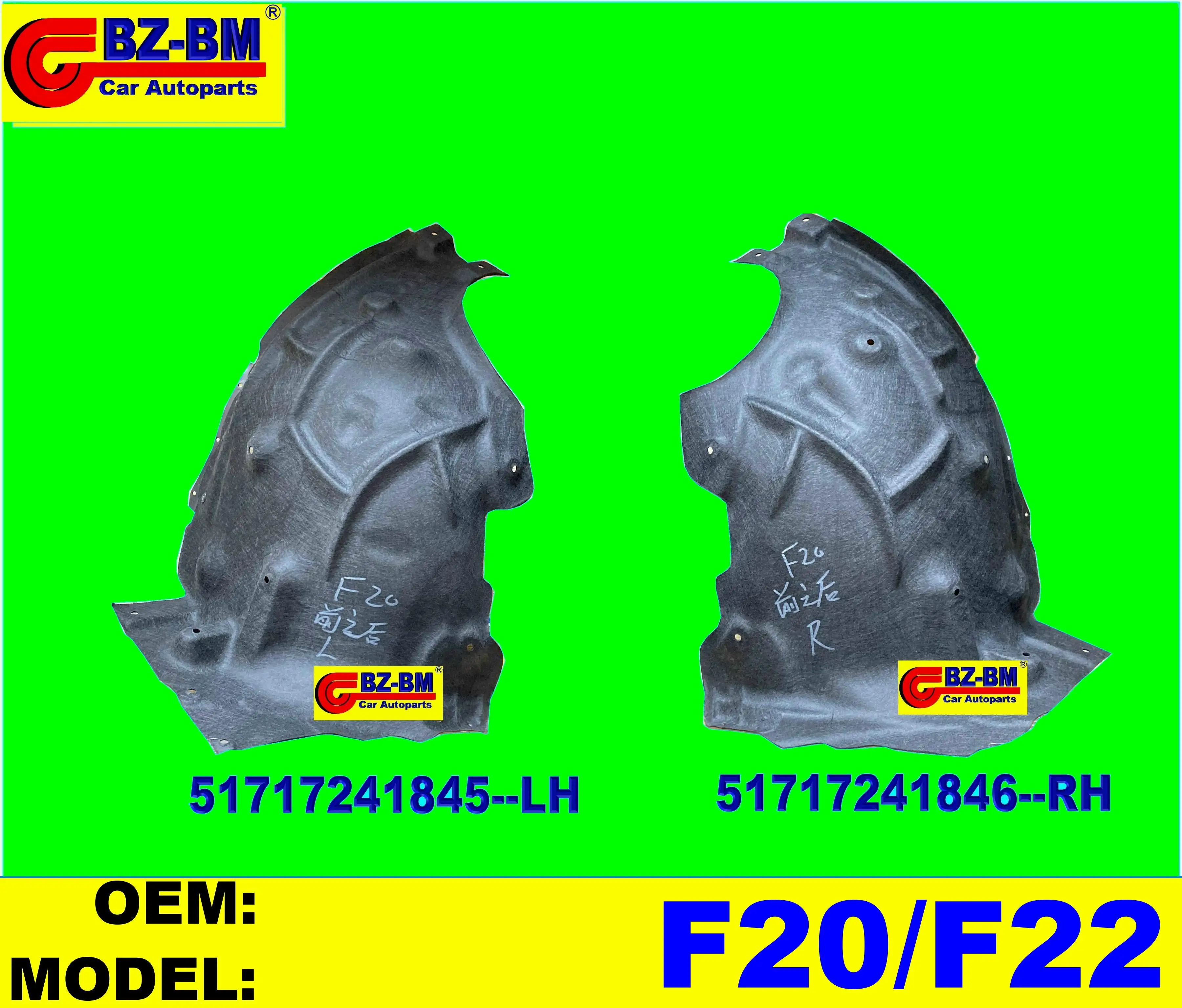 For Bmw Front Fender Wheel Arch Liner Grill Cover F30 F10 E46 E90 E60 ...