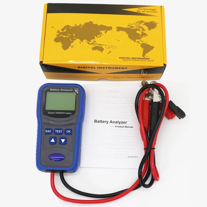 TM200 Car 12V/24V Vehicle UPS Battery Tester AGM EFB Lead-Acid Internal ...