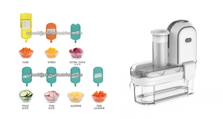 Automatic Hand Free Vegetables Electrical Mandoline Slicer 7 in 1