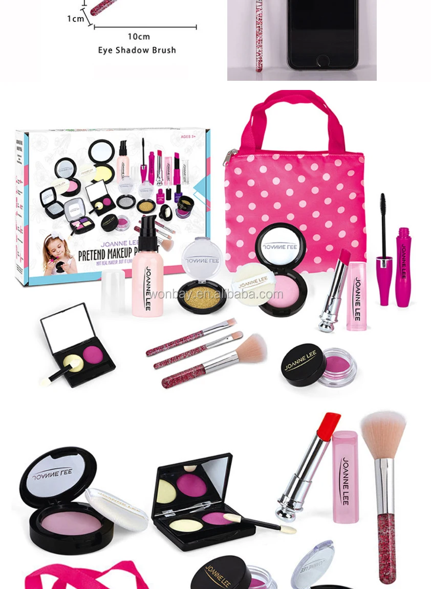 Girls Make Up Toy Set Pretend Play Princess Pink Makeup Beauty Safety ...