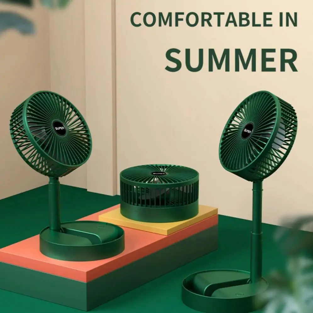 In Stock Folding Portable Fan - USB Rechargeable Telescopic Fans