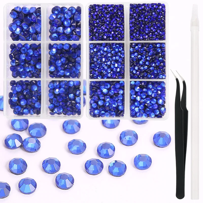 Jc Wholesale Hot Rhinestones 6 Grid Colourful Set Hot Rhinestone ...