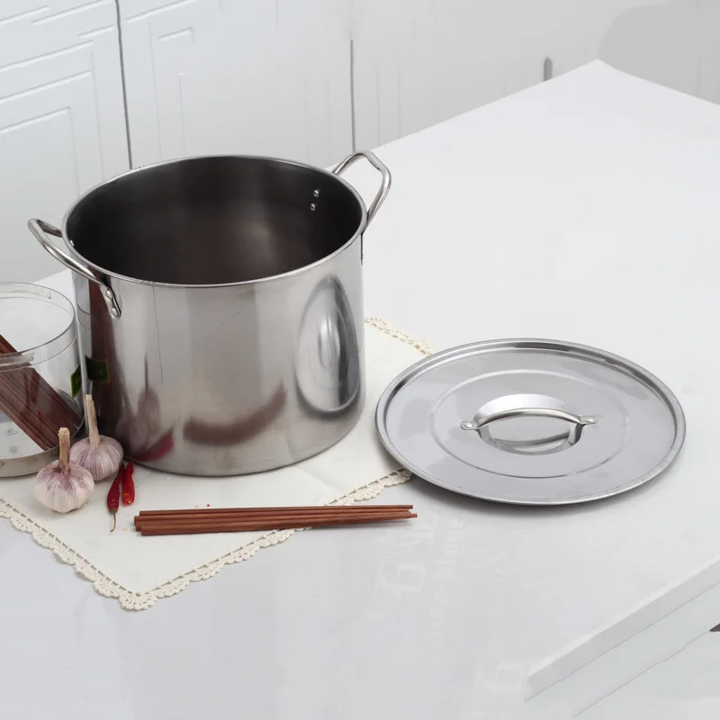 4PCS Large Capacity Stainless Steel Pots and Pans Set for Home, Hotel ...