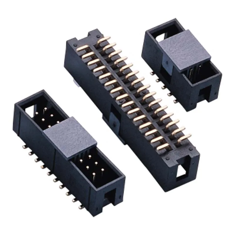 2.54mm Pitch Dual Row Height 9.1mm Brass Gold Plated Pa6t Pcb Board ...