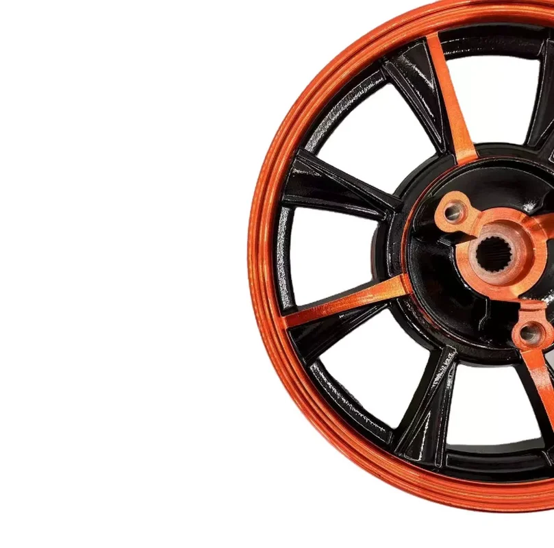 10inch Octagonal Rear Disc Orange Rim Motorcycle Wheel Aluminum Rear ...