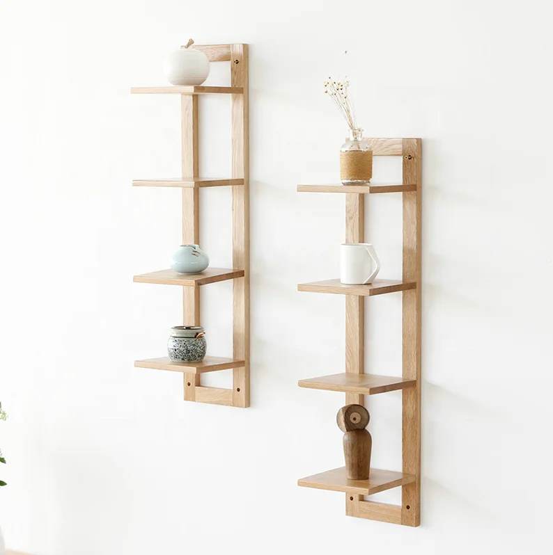 Wooden Wall Shelf Solid Wood Display Shelves For Collectibles Wall ...