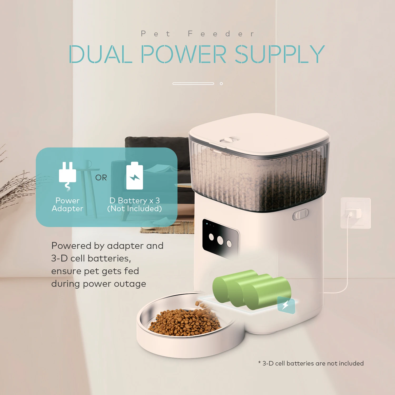 Smart Pet Feeder - Auto Dog Food Dispenser 6L Portion Control